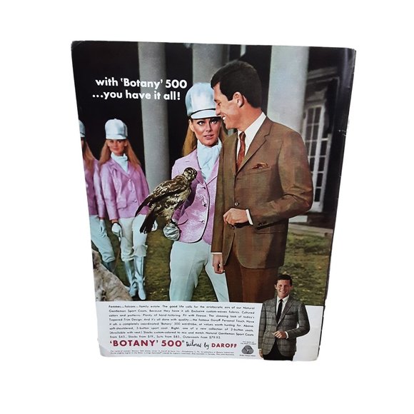 Art | 1967 Botany 50 Mens Suit With Falcon Vintage Original Ad | Poshmark